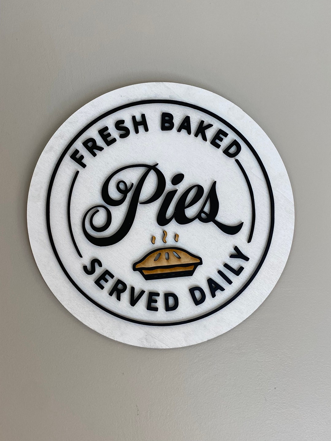 Round Fresh Baked Pies Sign - Etsy