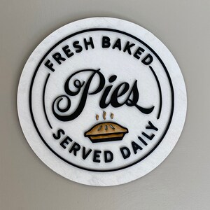 Round Fresh Baked Pies Sign - Etsy