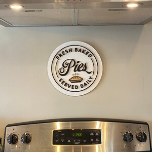 Round Fresh Baked Pies Sign - Etsy