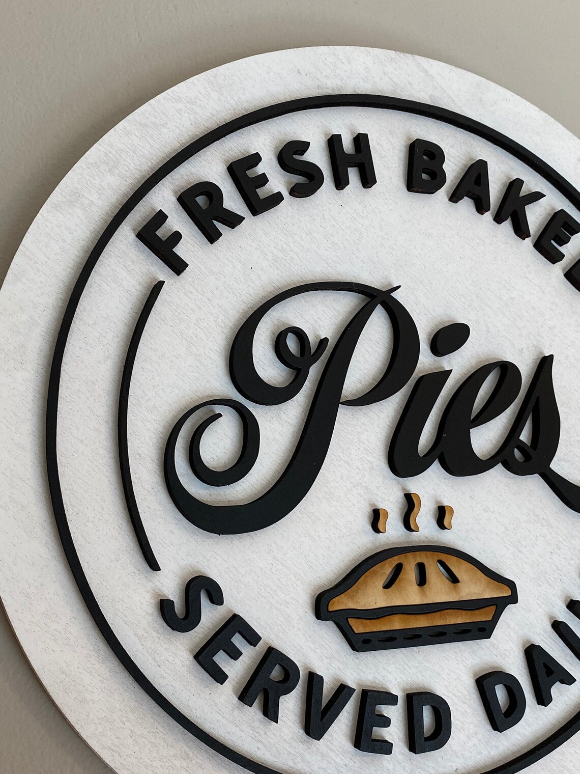 Round Fresh Baked Pies Sign - Etsy