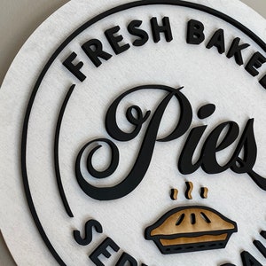 Round Fresh Baked Pies Sign - Etsy