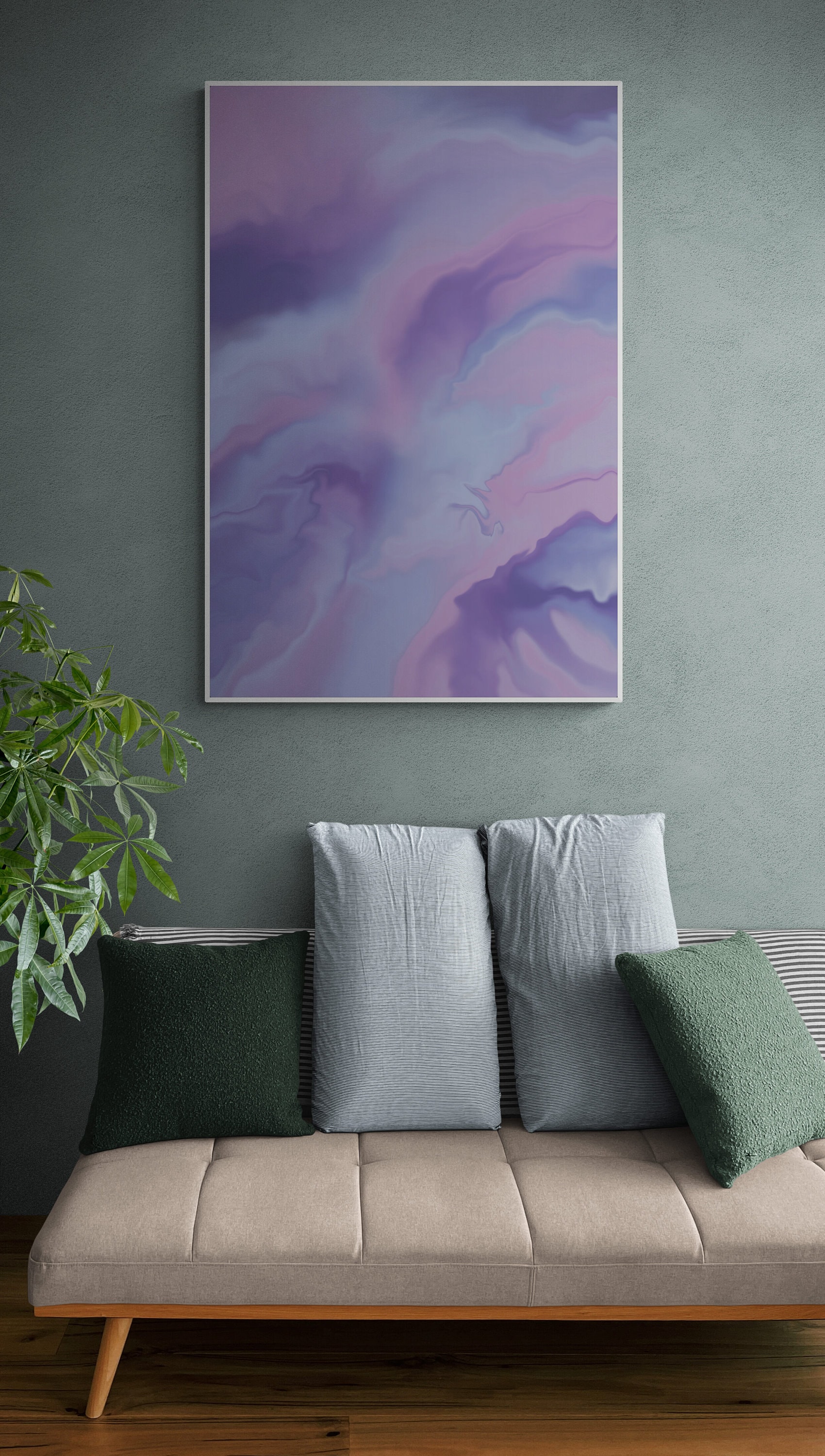 Purple Storm Printable Digital Wall Art Poster Wavy - Etsy