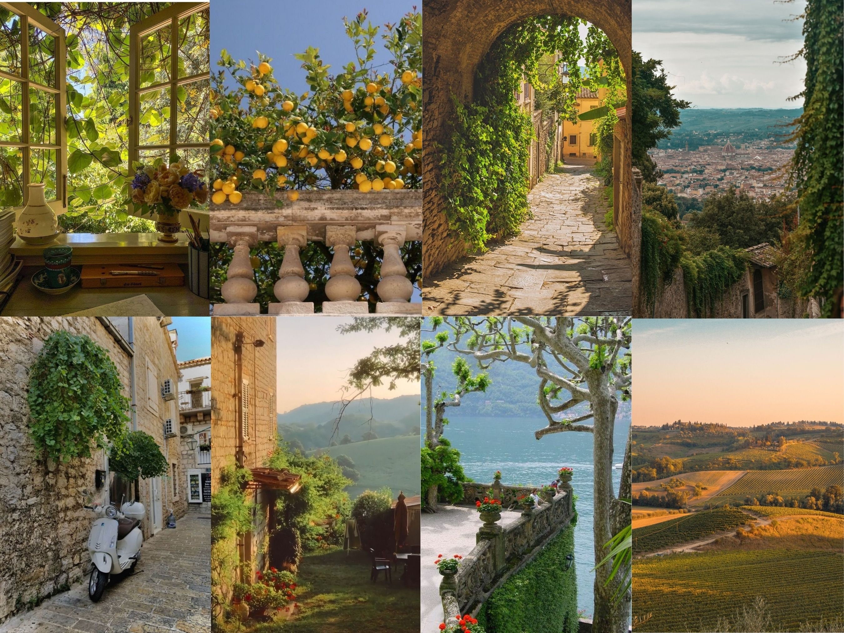 Summer in Italy Aesthetic Collage Kit for Photo Wall - Mediterranean ...