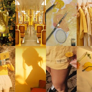 Yellow Collage Kit 120+ Pcs - Yellow Theme Bedroom - Sunshine Art ...