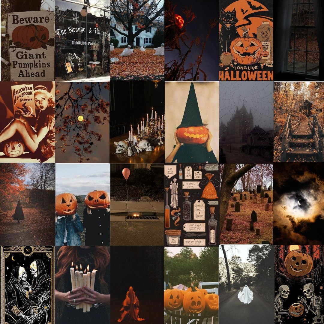 Halloween Collage Kit Decoration - Etsy