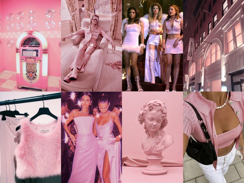 Ultimate Soft Pink Y2K Aesthetic Collage Kit Y2K Early 2000s Light Pink ...