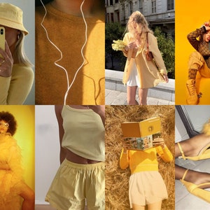 Yellow Collage Kit 120+ Pcs - Yellow Theme Bedroom - Sunshine Art ...