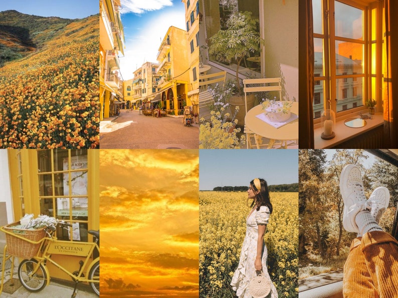 Yellow Collage Kit 120+ Pcs - Yellow Theme Bedroom - Sunshine Art ...