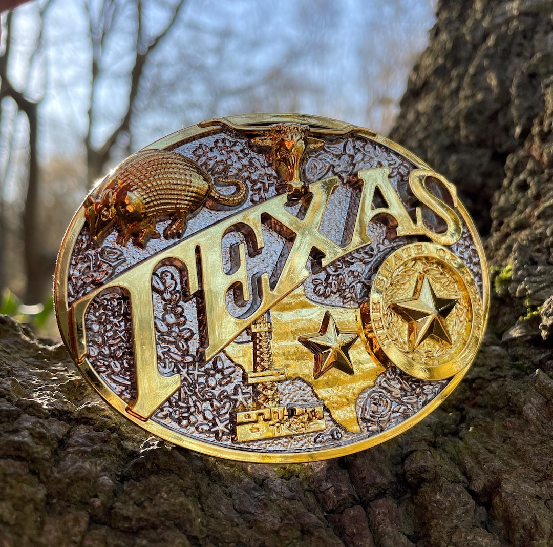 Cowboy Belt Buckle, Western Belt Style. TEXAS BUCKLE SOLID Metal - Etsy