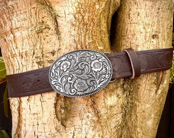 Cowboy Riding Jackrabbit Belt Buckle - Western Style Beautiful Silver ...