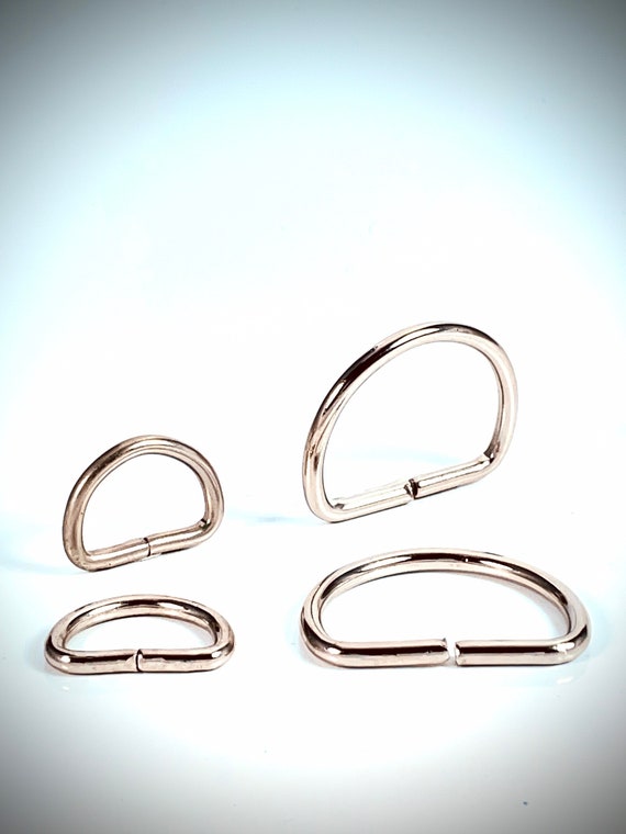 Chrome D Rings Hoops for Clothing Belts Chains Large and Small - Etsy