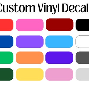 CUSTOM Vinyl Decals (name, Word, Labels, Organization) - Etsy