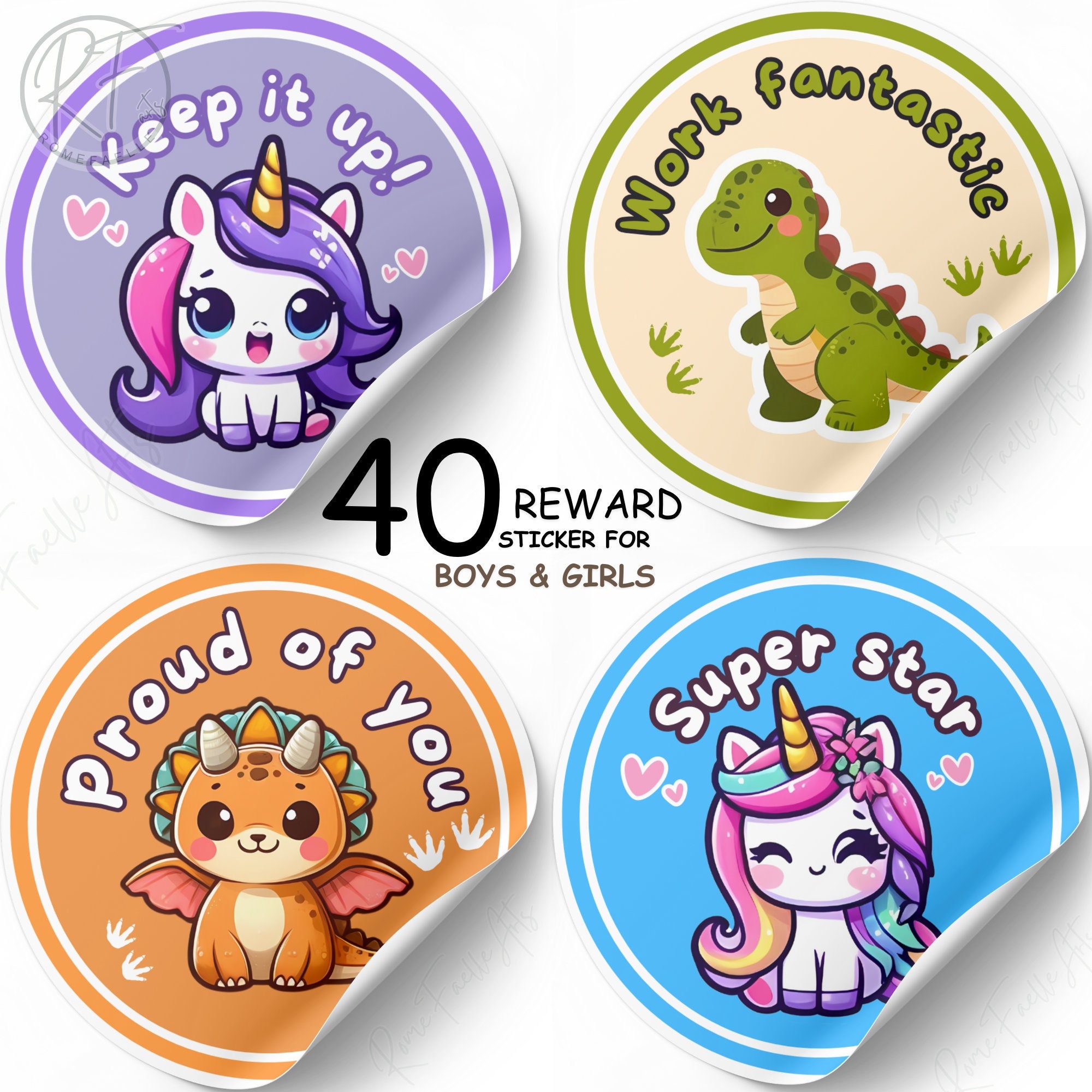 Reward Sticker for Kids, Teacher Reward Sticker, Well Done Reward ...