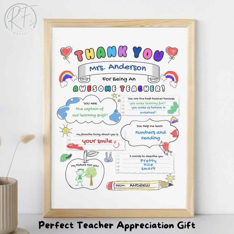 Teacher Appreciation Printable Teacher Appreciation Week Gift Thank You ...