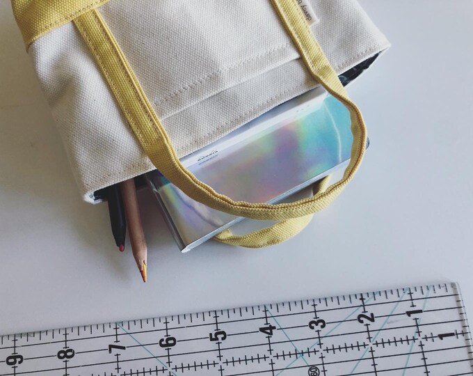 Miniature Tote, Tote Bag, Mini Bag, Yarn Hugger, Gift Bag, One of a ...