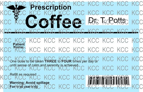 Prescription Coffee JPG SVG - Etsy