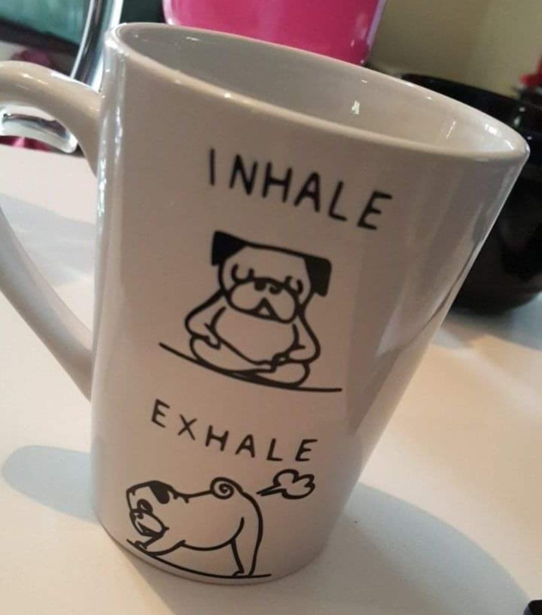 Inhale Exhale-pug Mug - Etsy
