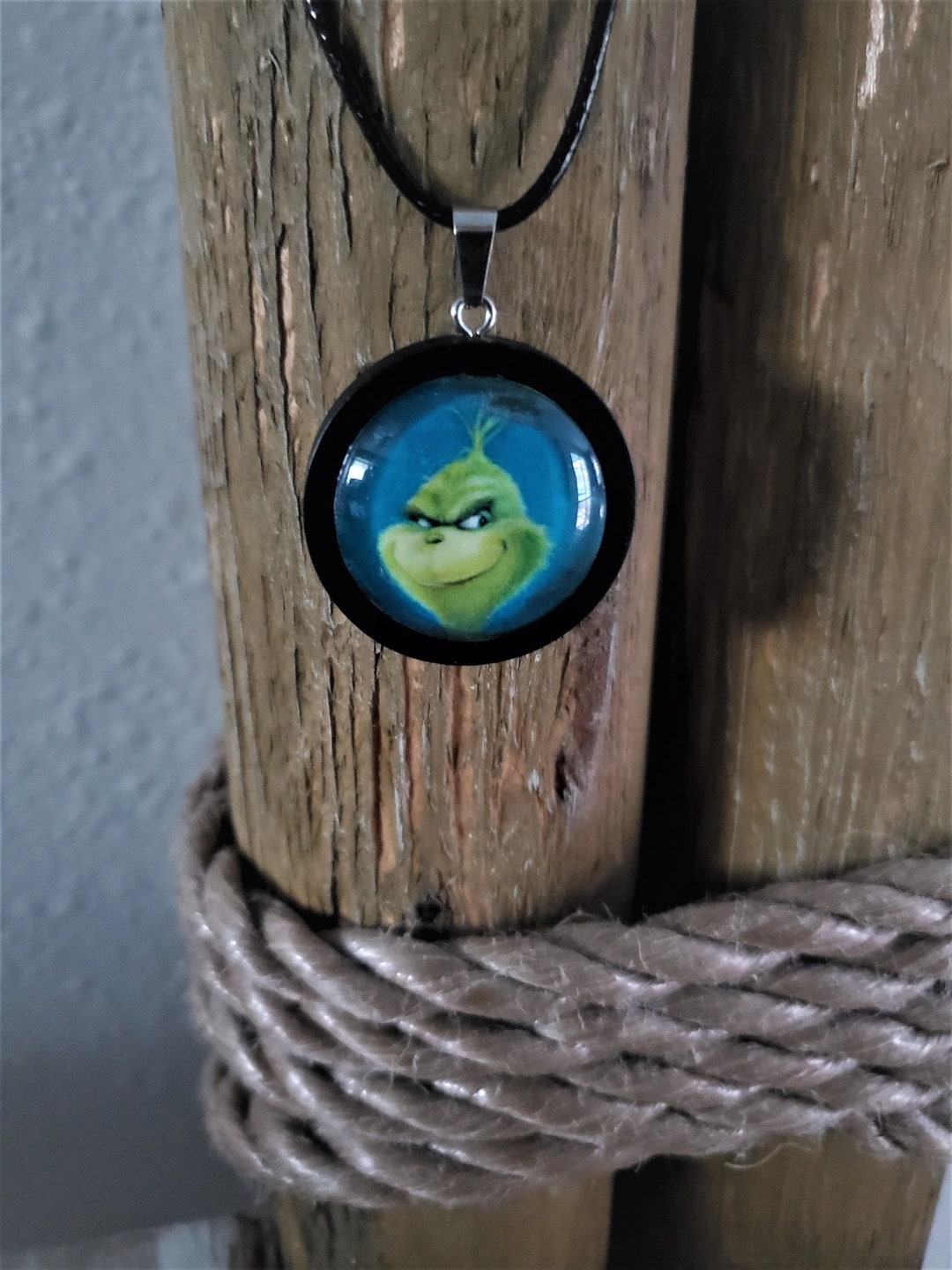 Grinch Necklace Christmas Necklace Grinch Jewelry Grinch Party Grinch ...