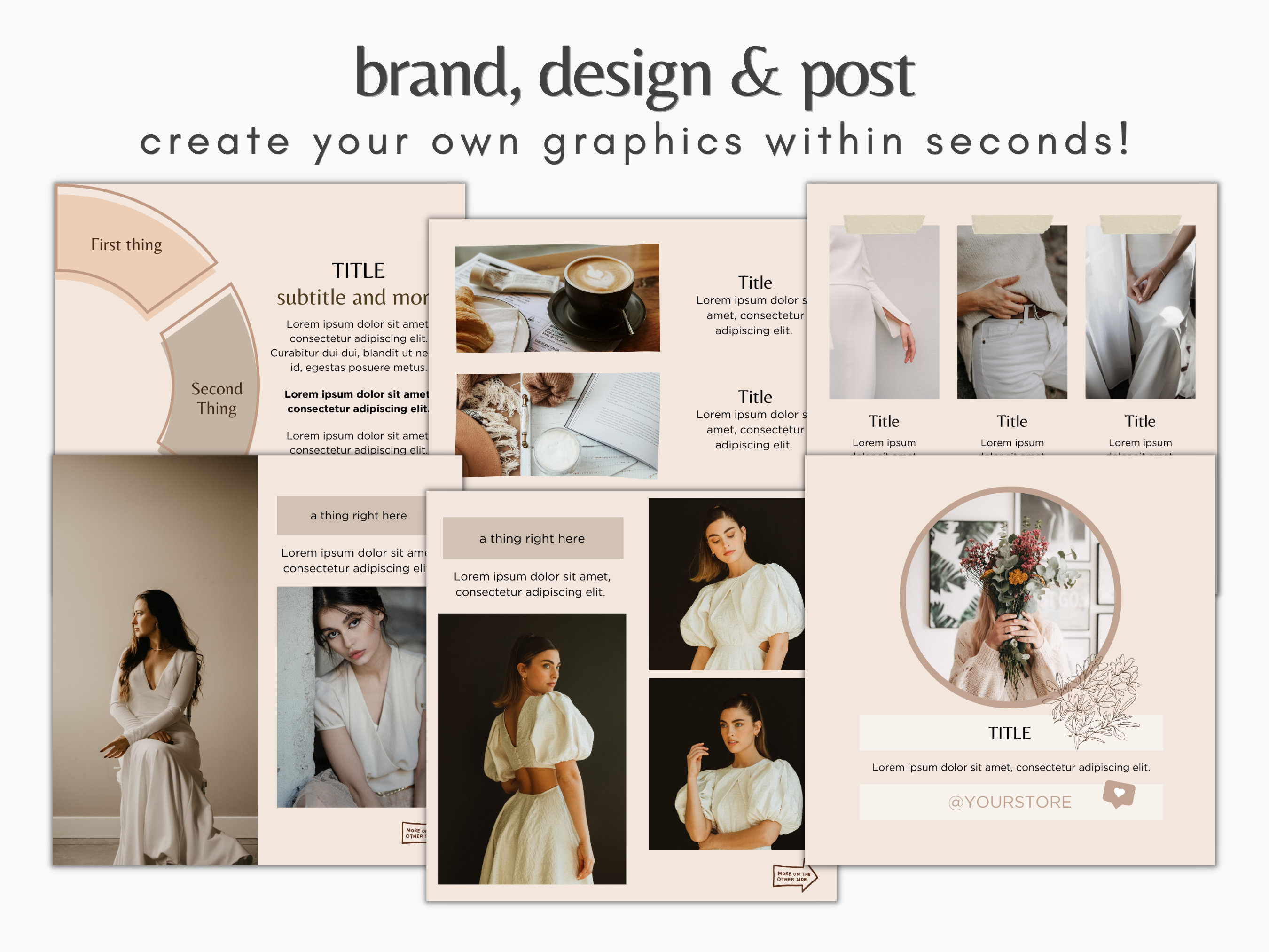 50 Carousel Posts for Instagram Fashion E-commerce Business POST ...