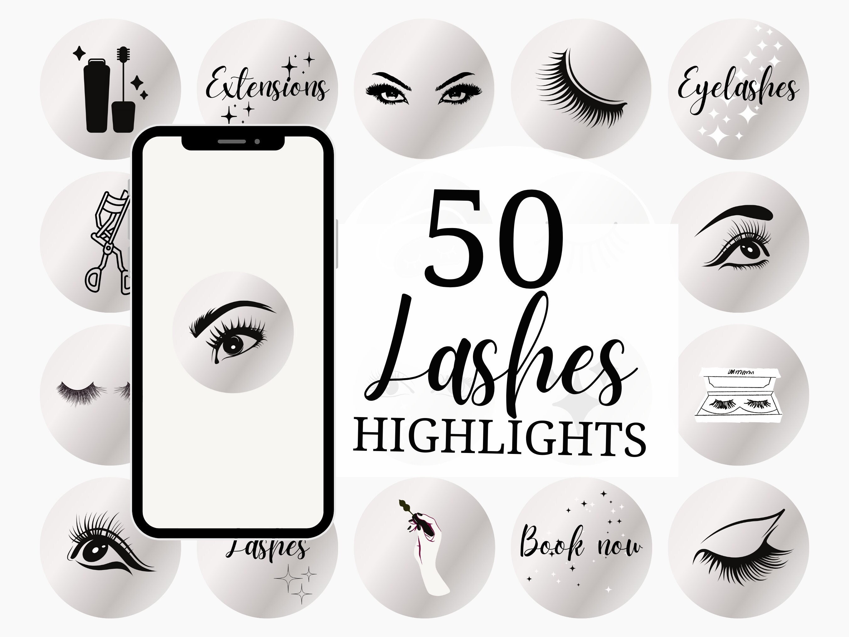 50 Lashes Instagram Highlights Covers - Profile Icons for Lash Tech ...