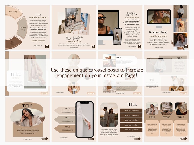 50 Carousel Posts for Instagram Fashion E-commerce Business POST ...
