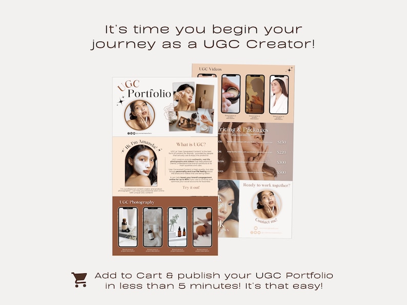 UGC Portfolio Website Template for Content Creators User Generated ...