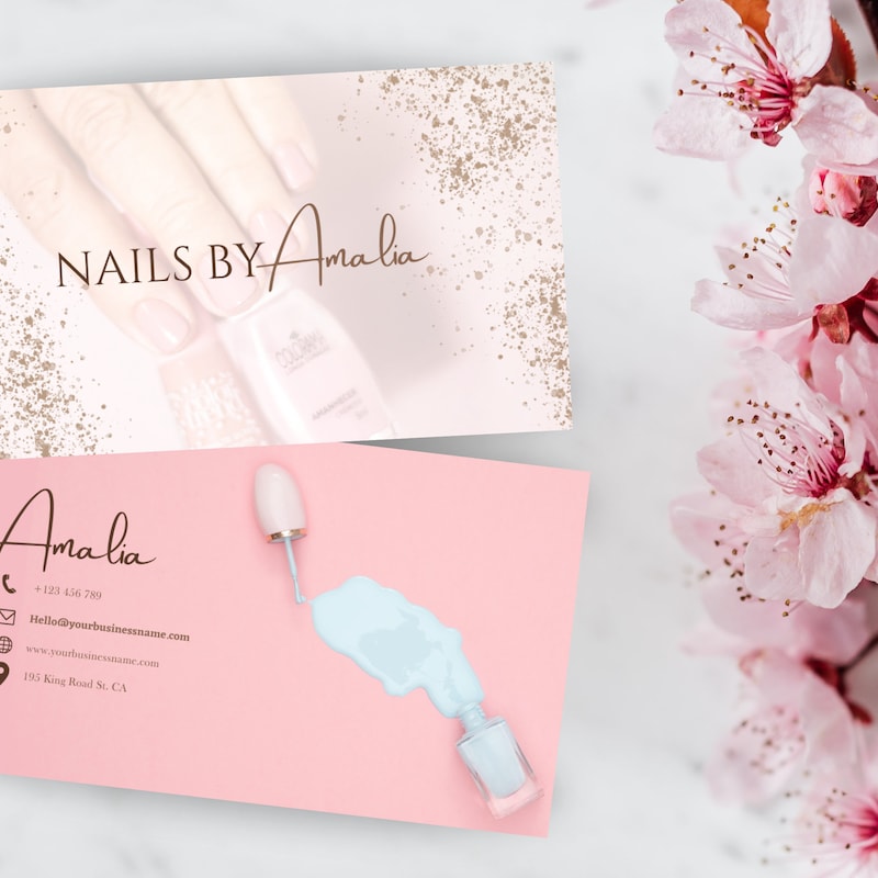 Nail Business Cards - Etsy