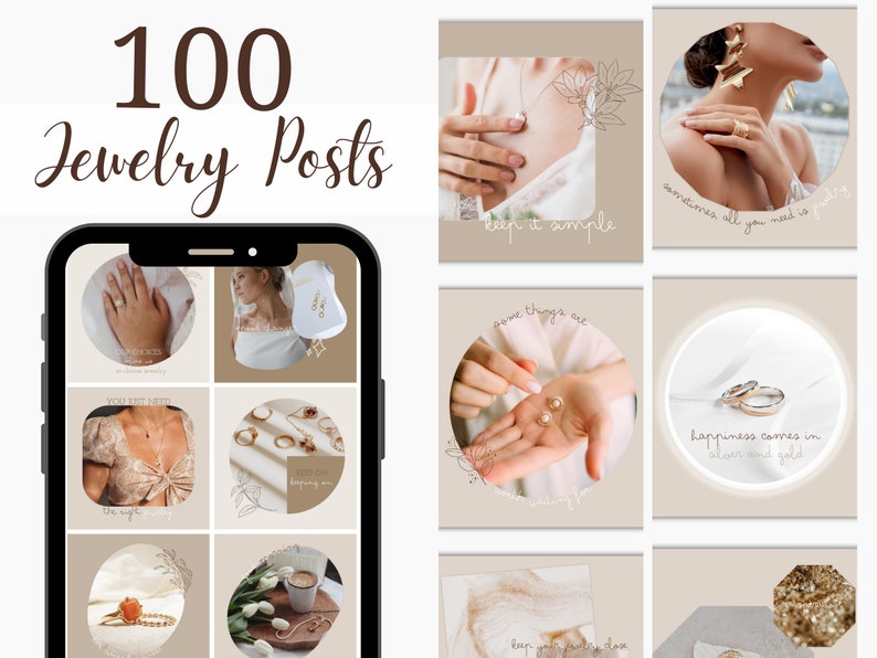300 Jewelry Instagram Templates BUNDLE Posts Stories - Etsy