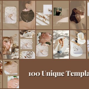 100 Jewelry Instagram Story Business Templates - Neutral, Minimal ...