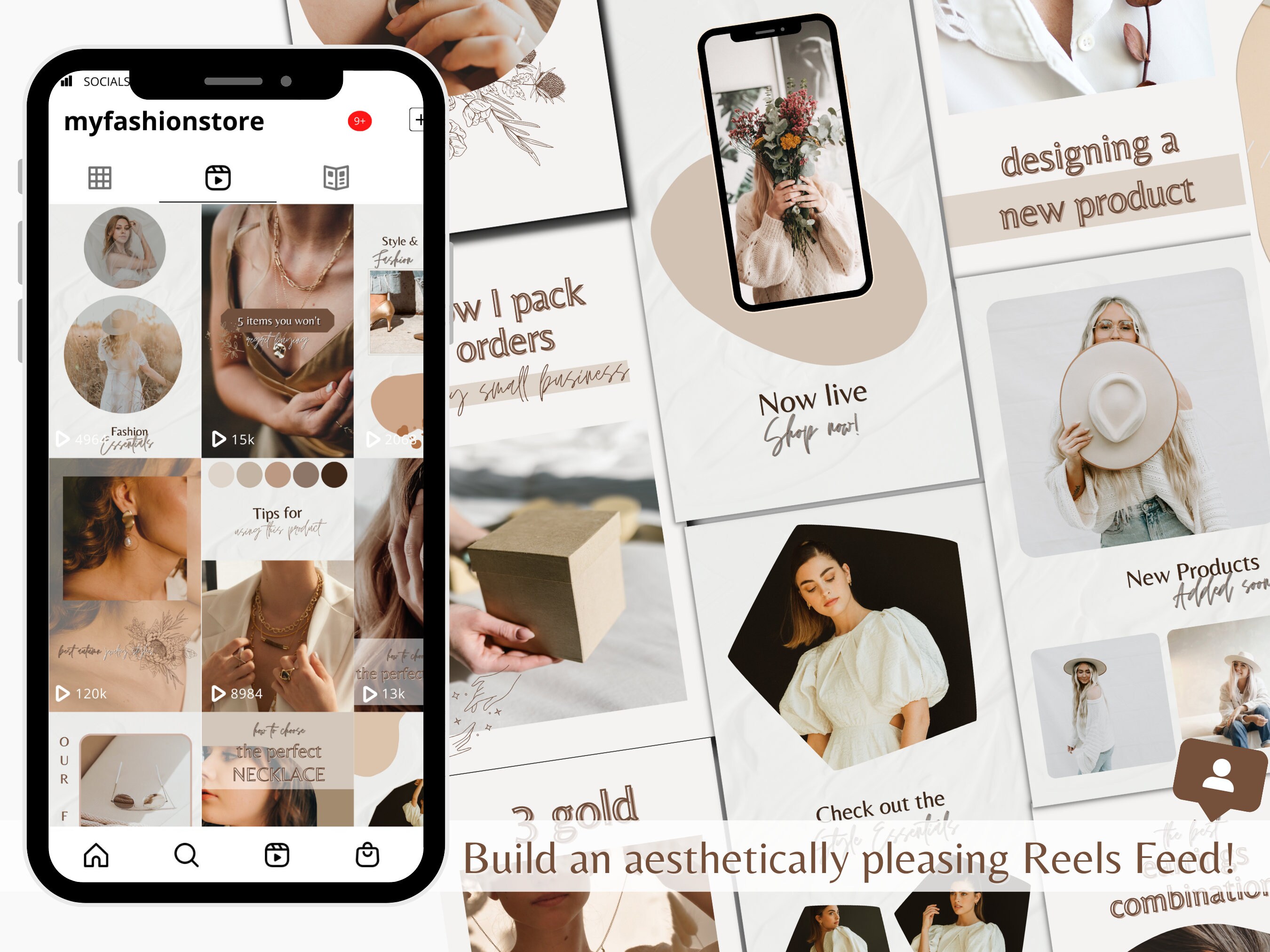 100 Instagram Reels Covers Templates for Business Fashion Shop - Etsy