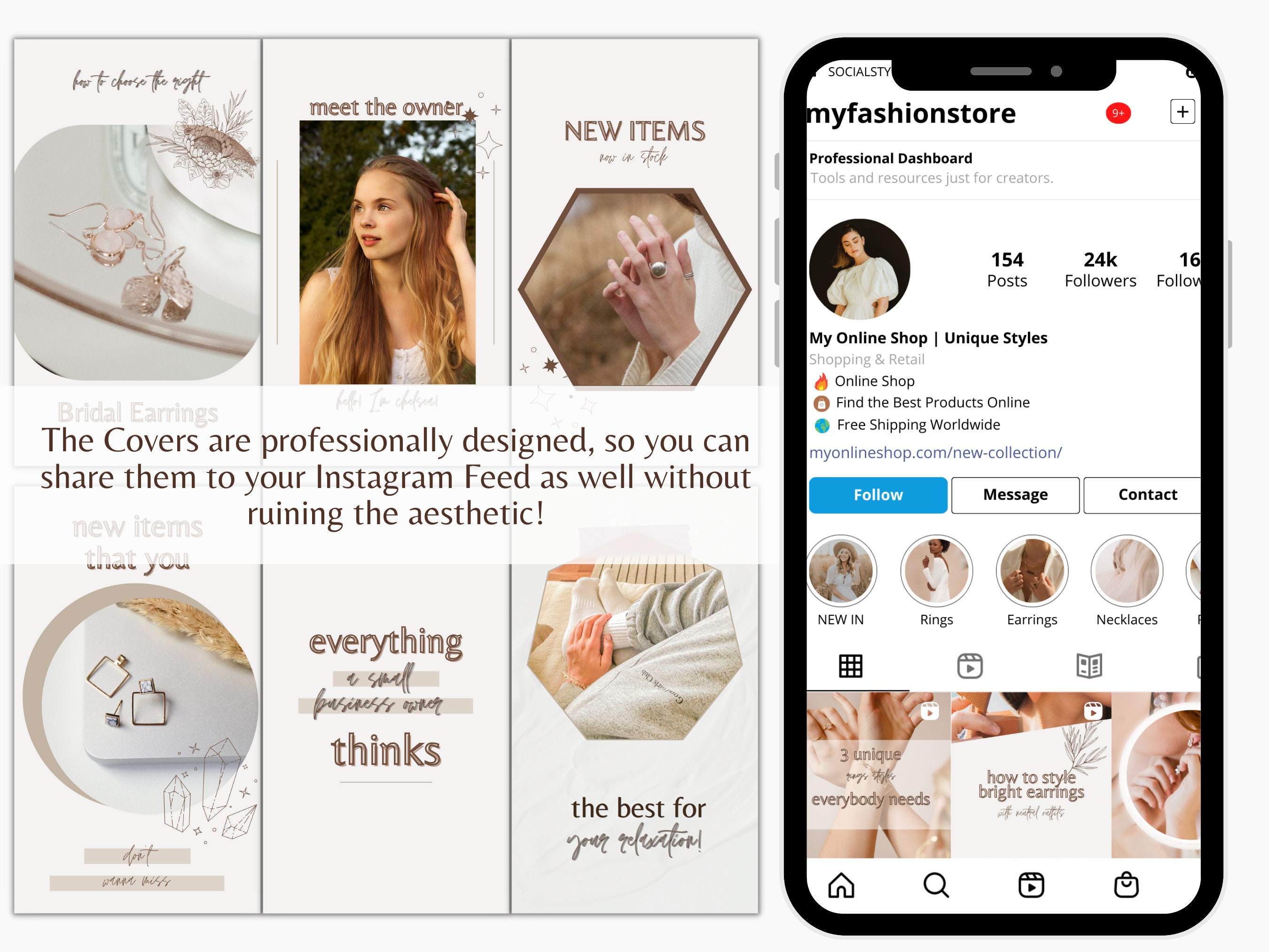 100 Instagram Reels Covers Templates for Business Fashion Shop - Etsy