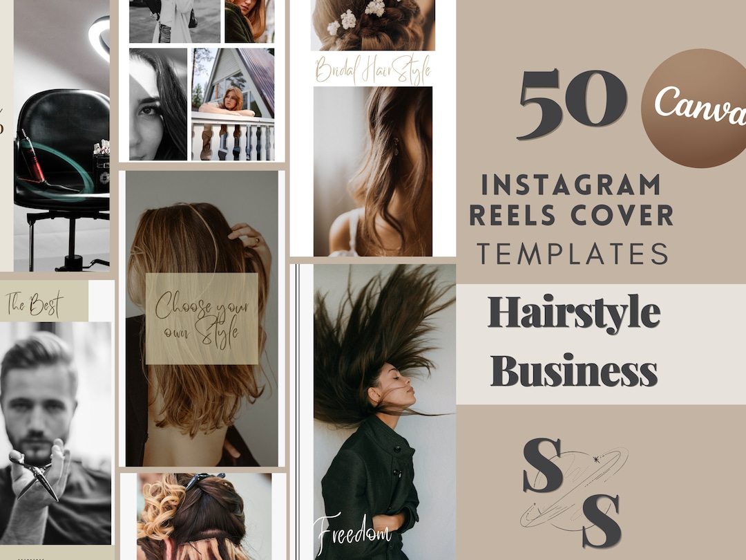 50 Hairstyle Instagram Reels Covers Templates for Business Shop ...