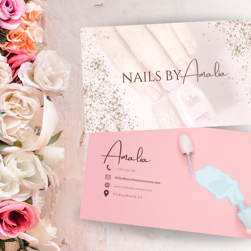 Nail Business Cards - Etsy