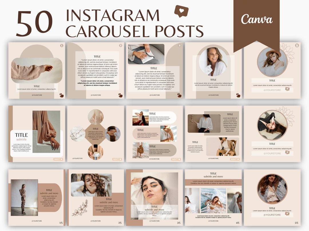 50 Carousel Posts for Instagram Fashion E-commerce Business POST ...