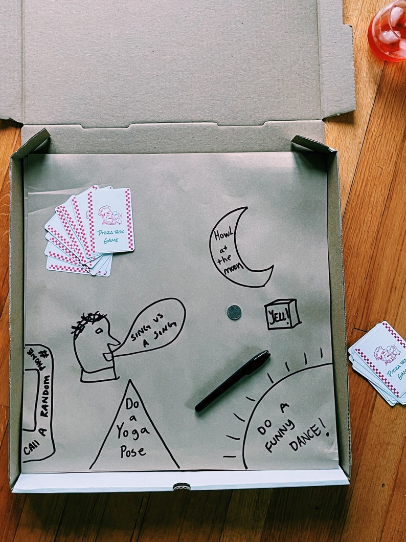 Pizza Box Boardgame - Etsy