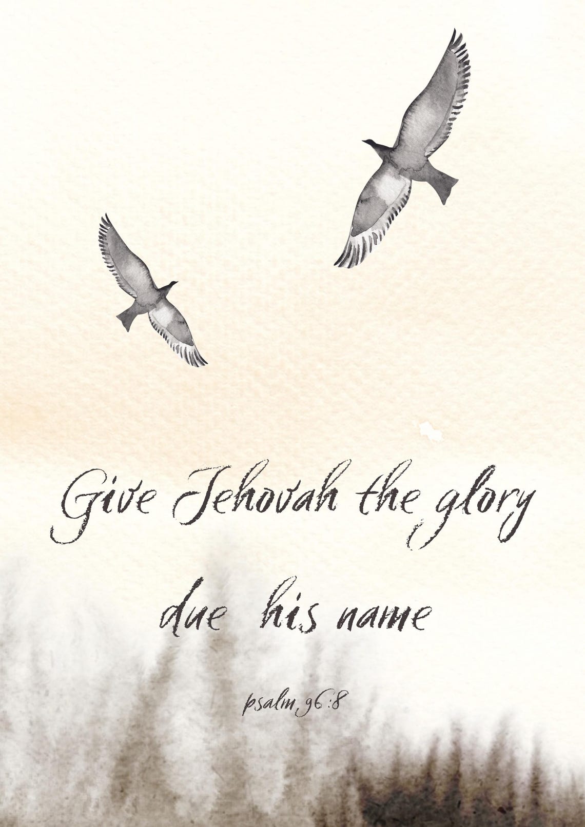 Jw Yearly Text 2025 Psalm 96:8 “give Jehovah the Glory Due His Name” A3 ...