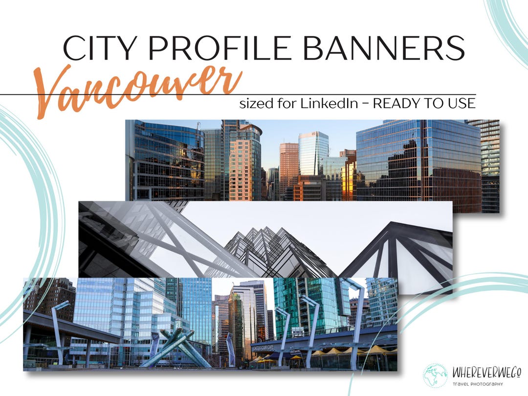 Vancouver Profile Banners Original City Photography Set of 3 Digital ...