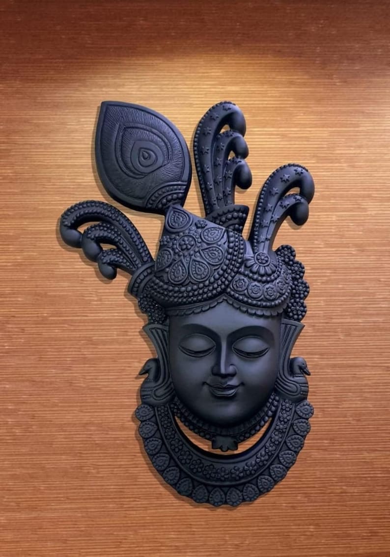 Shreenathji 3D Relief Mural Wall Art 2x1.5 Ft - Lord Shreenath Ji Wall ...