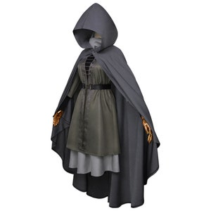 Womens Medieval Hooded Cloak, 18th Century Assassins Cloak, European ...