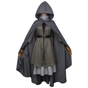 Womens Medieval Hooded Cloak, 18th Century Assassins Cloak, European ...