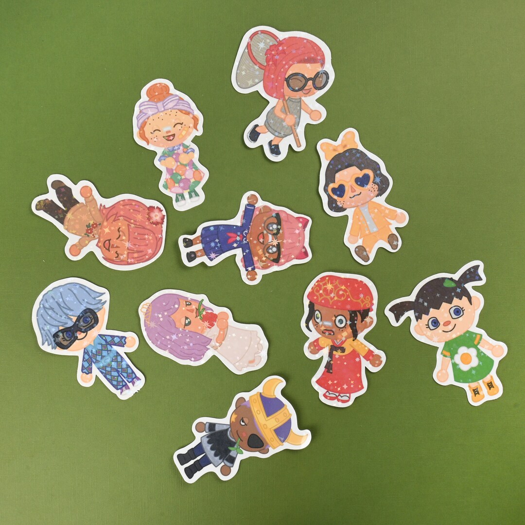 Assorted Animal Crossing ACNH Inspired Sticker Pack 5 Funky Vinyl ...