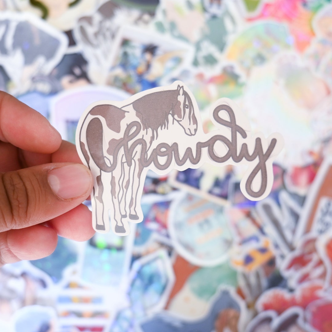 Howdy Painted Horse Western Sticker for Urban Cowgirls and Cowboys ...