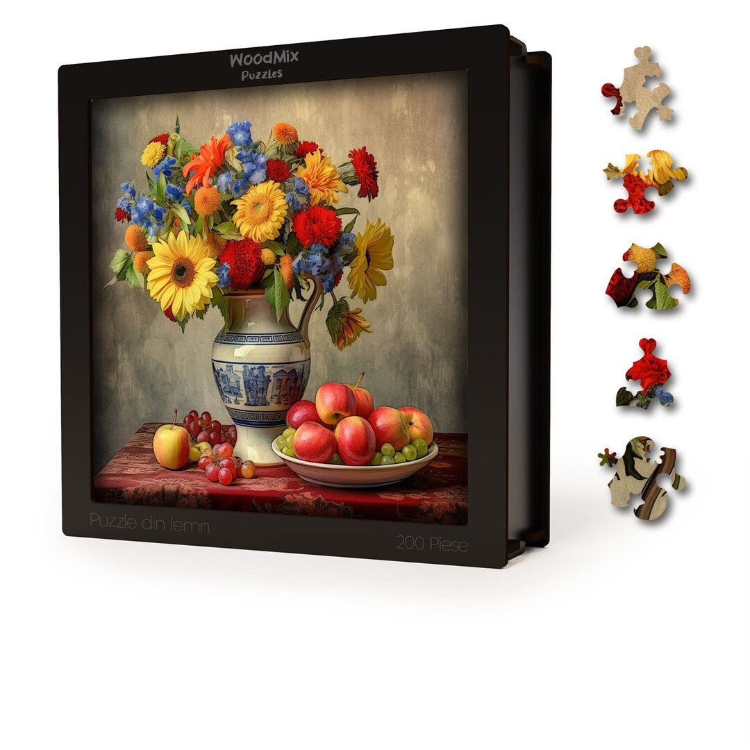 Eco-friendly Wooden Jigsaw Puzzle With 200 Unique Pieces - Flower Vase ...