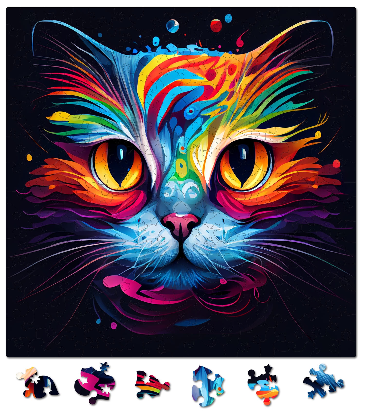 Colorful Wooden Puzzle With 200 Unique Pieces Relaxing and - Etsy