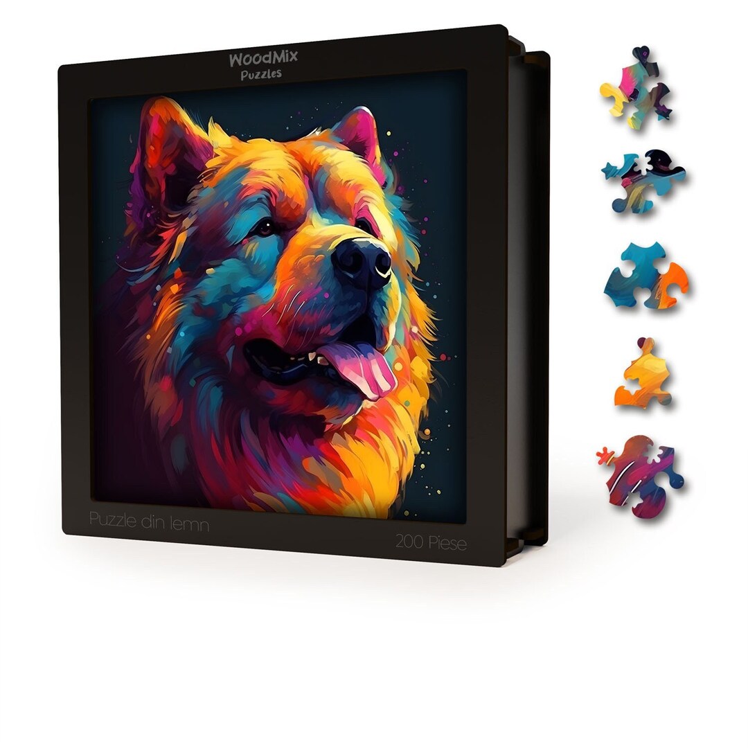 Eco-friendly Wooden Jigsaw Puzzle – Colorful Chow Chow, 200 Pieces - Etsy