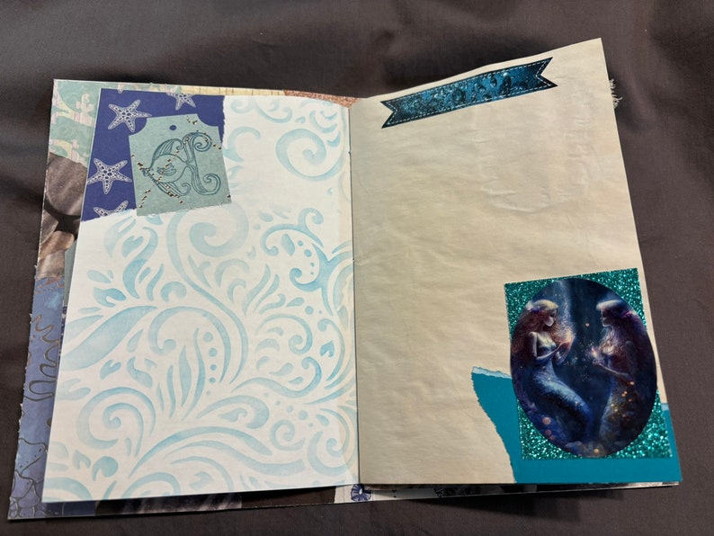 Mermaid Junk Journal, Mermaid Journal, Handmade Mermaid Junk Journal ...