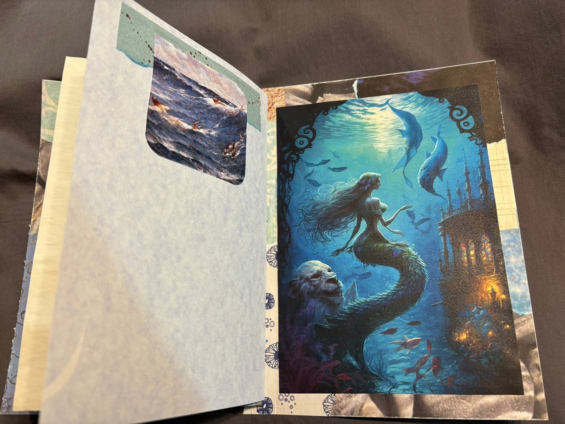 Mermaid Junk Journal, Mermaid Journal, Handmade Mermaid Junk Journal ...