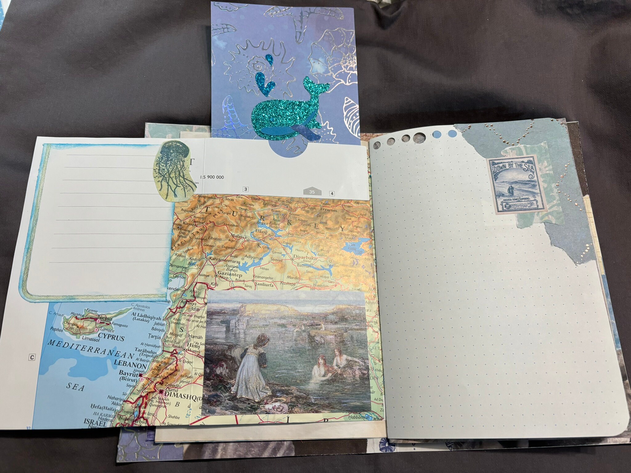 Mermaid Junk Journal, Mermaid Journal, Handmade Mermaid Junk Journal ...