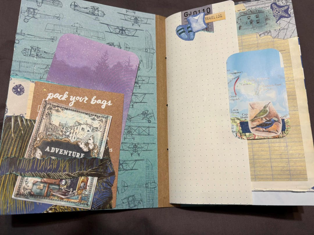 Travel Junk Journal, Handmade Travel Junk Journal, Travel Journal ...