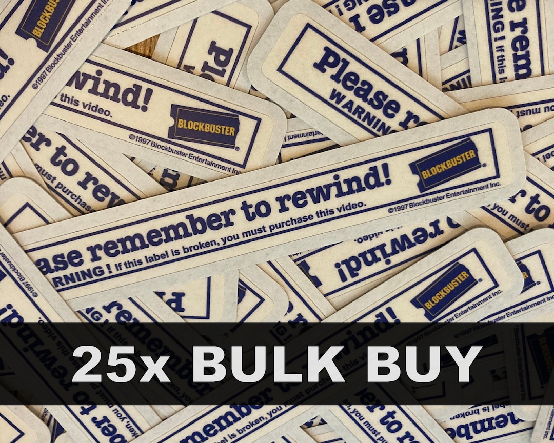 25X BULK BUY! Please Remember to Rewind - Blockbuster Video Rental VHS ...
